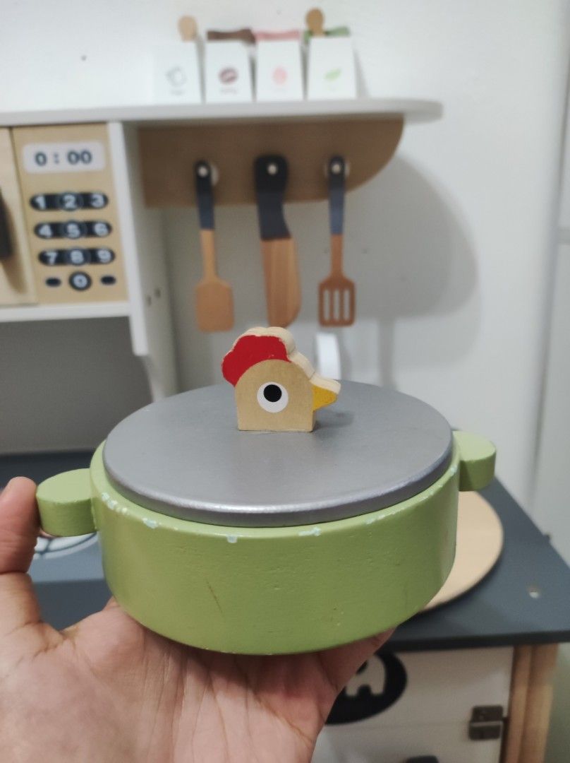 Wooden Cooking Pot Toy, Hobbies & Toys, Toys & Games on Carousell