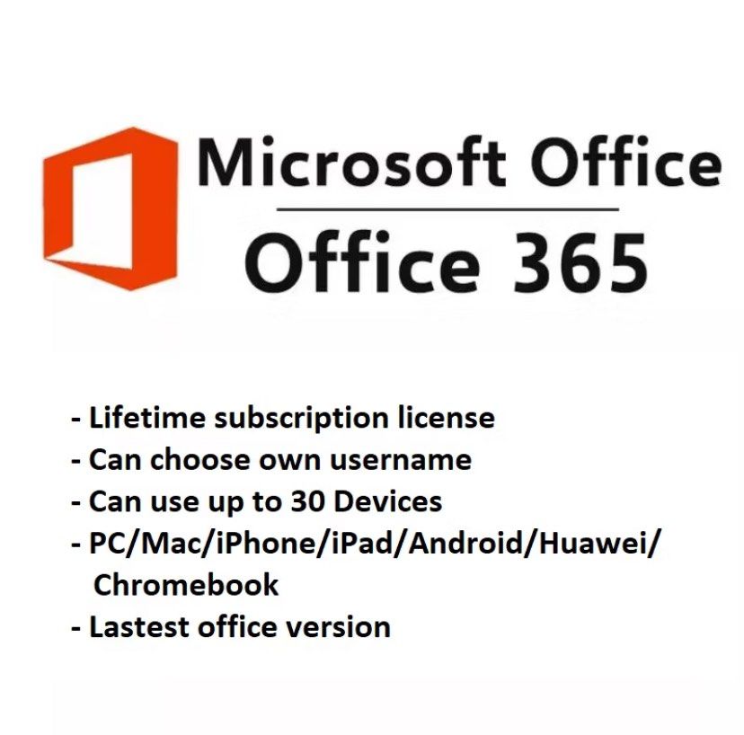 [30 DEVICES] LlFETlME MICROSOFT OFFICE 365 | 2024 | 2021 | 2019 | 2016 For Windows & Mac ...