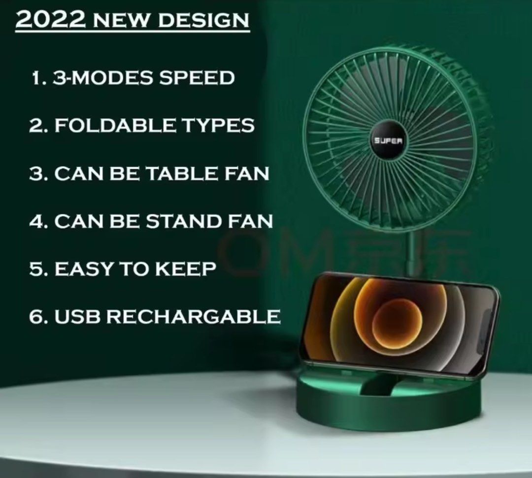 Adjustable Mini Fan Kipas Small Cooling Handy Desk Home Office Table ...