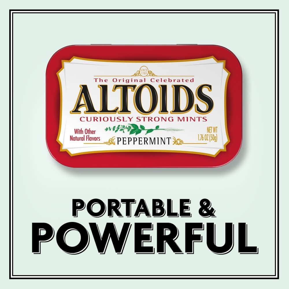 Altoids Classic Peppermint, Spearmint Breath Mints Candy, 1.76-Ounce ...