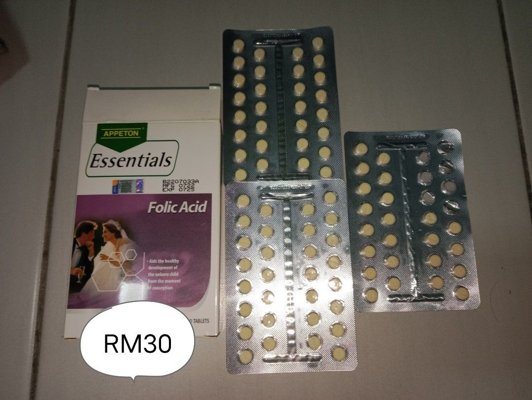 Appeton Essential Folic Acid, Health & Nutrition, Health Supplements ...