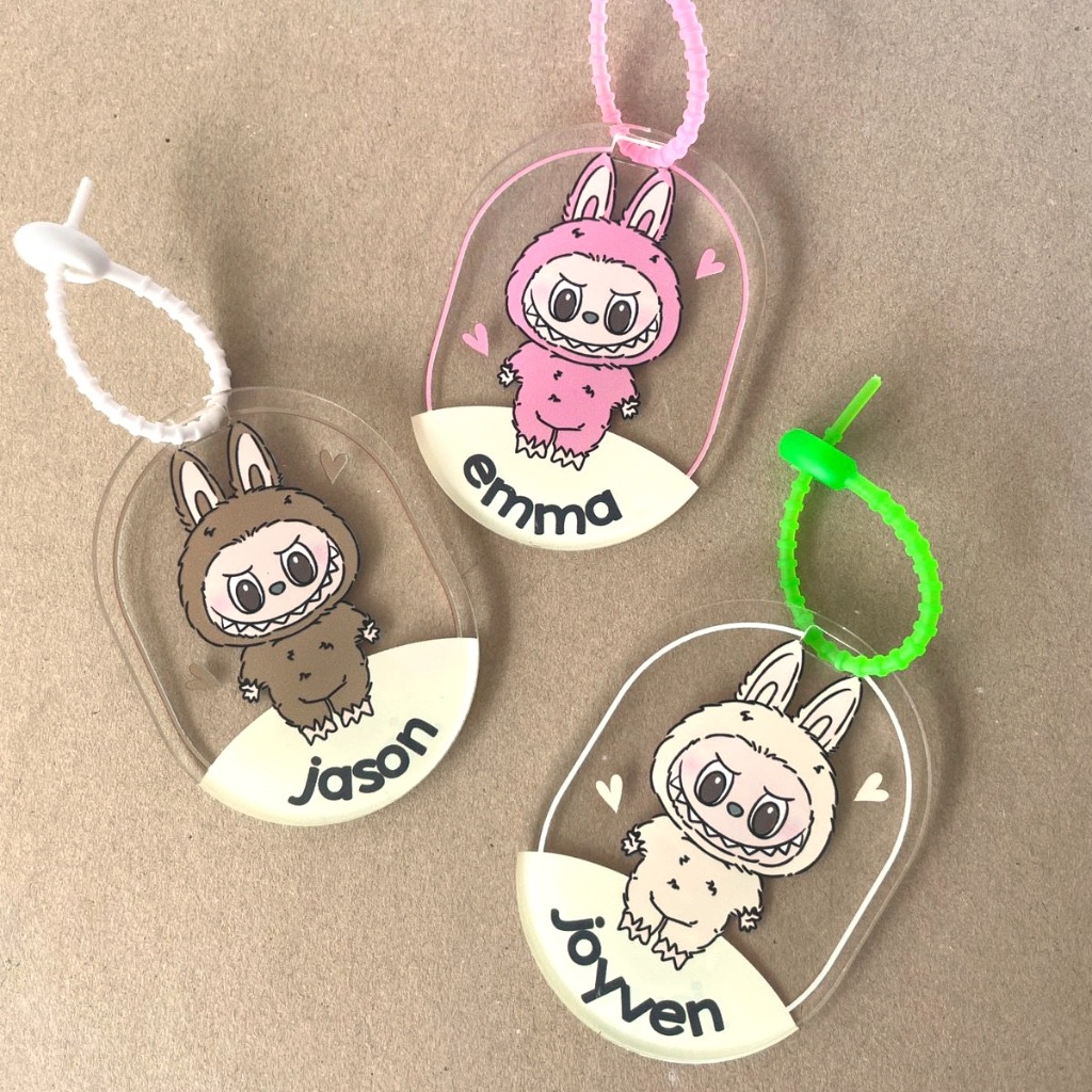 BAG TAG LABUBU BAGGAGE TAG LUGGAGE TAG FLIGHT ATTENDANT TAG NAME TAG ...
