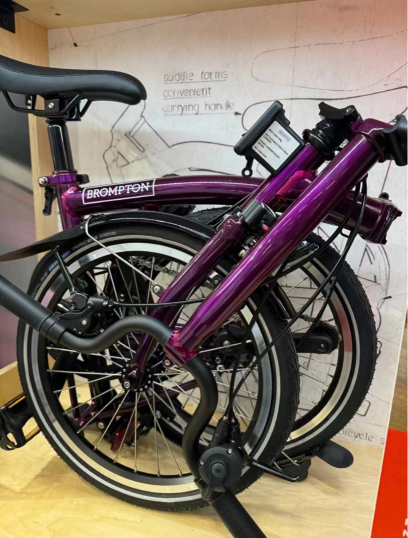 Brompton 原廠正品 小布 C line M6 (清漆 紫色）預訂, 運動產品, 單車及配件, 單車 - Carousell