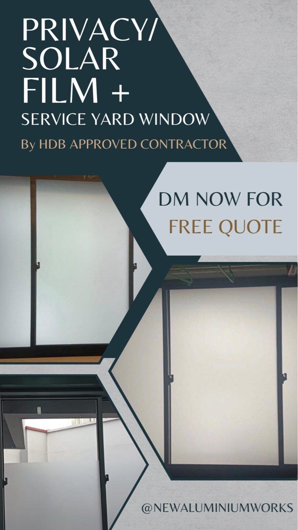 BTO service yard window/BTO yard window/Service yard window/window film ...