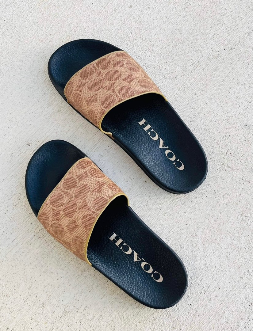 Coach Udele Sport Slide In Signature Canvas, Women's Fashion, Footwear ...