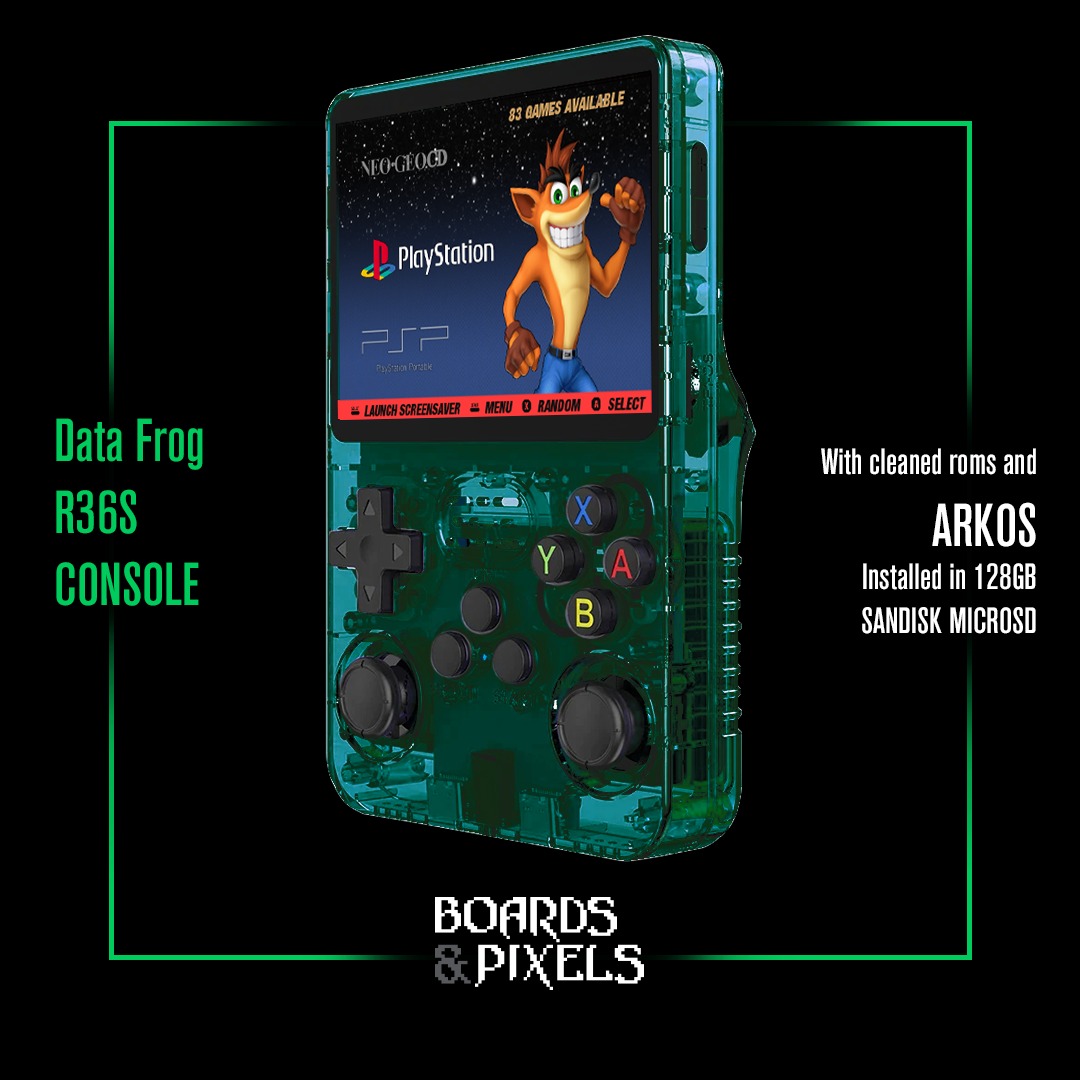 (FREE CARRY CASE, Better shoulder buttons) Data Frog R36S Retro Gaming ...