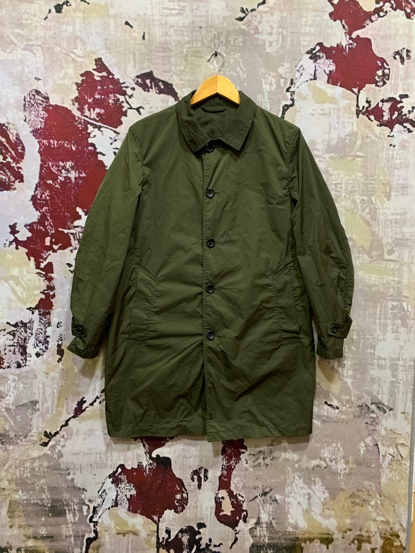 Gu Uniqlo Parka Green Army Nylon Jacket, Men's Fashion, Coats, Jackets ...