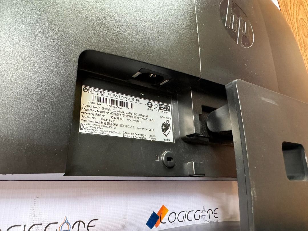 HP '22 Wide LED Model P223 1920x1080 Monitor, Computers & Tech, Parts & Accessories, Monitor ...