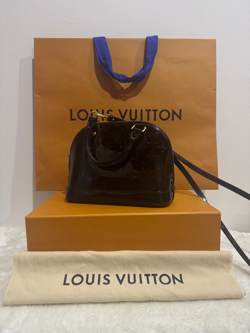 Louis Vuitton ALMA BB MV AMARANTE, Luxury, Bags & Wallets on Carousell