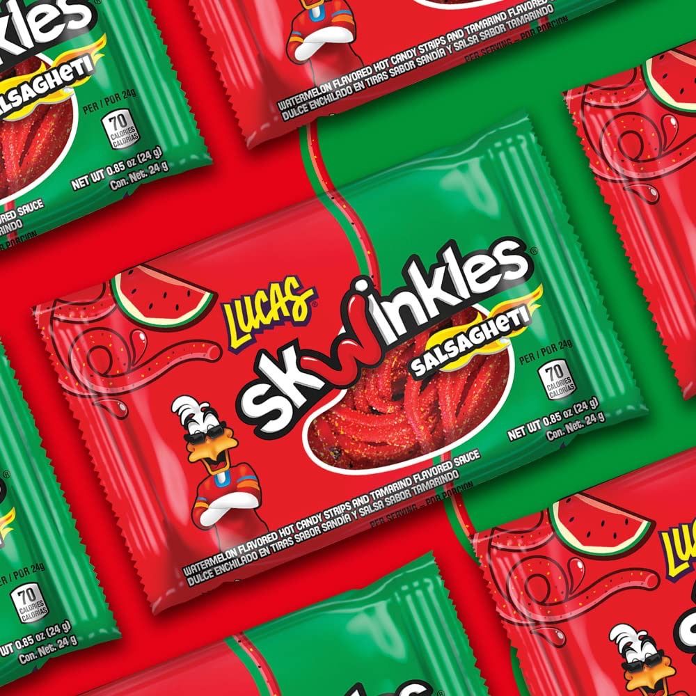 Lucas Salsagheti Watermelon, Skwinkles Hot Candy Strips, Tamarind Sauce ...