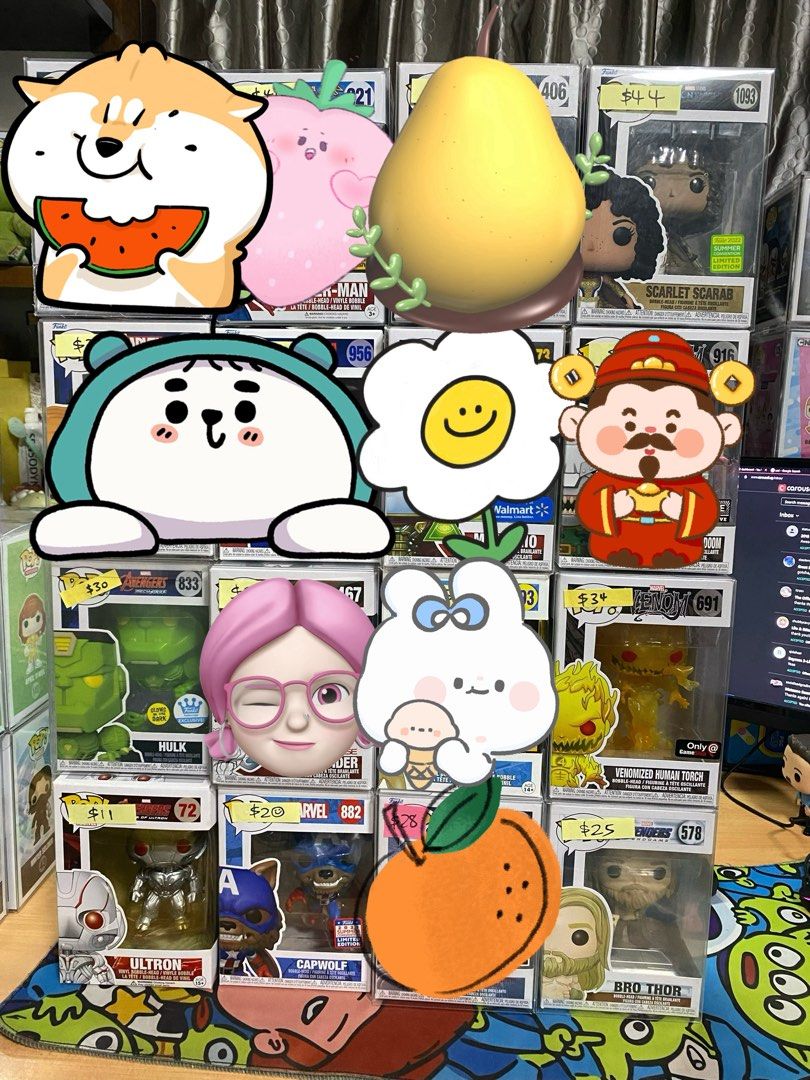 Marvel Funko Pops - Moon Knight Scarlet Scarab, Venomized Human Torch ...