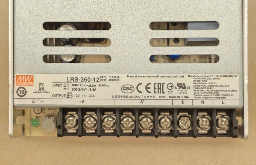 MW 明緯 LRS-350-12 12V單組輸出電源供應器 350W, 電視及其他電器 , 轉換器及插頭在旋轉拍賣