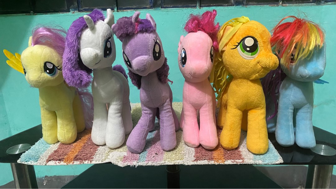 My little pony [AUTHENTIC] Complete Mane 6 TY plushies Twilight Sparkle ...