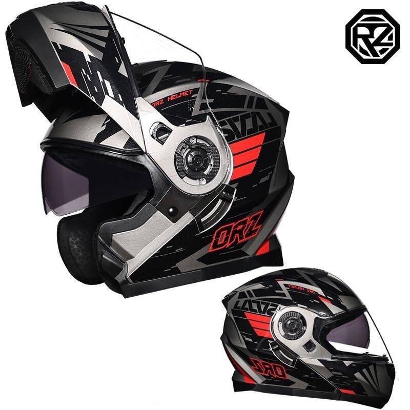 ORZ motorbike dual visor modular helmet with DOT certificate, 他的時尚, 手錶及配件, 帽子在旋轉拍賣