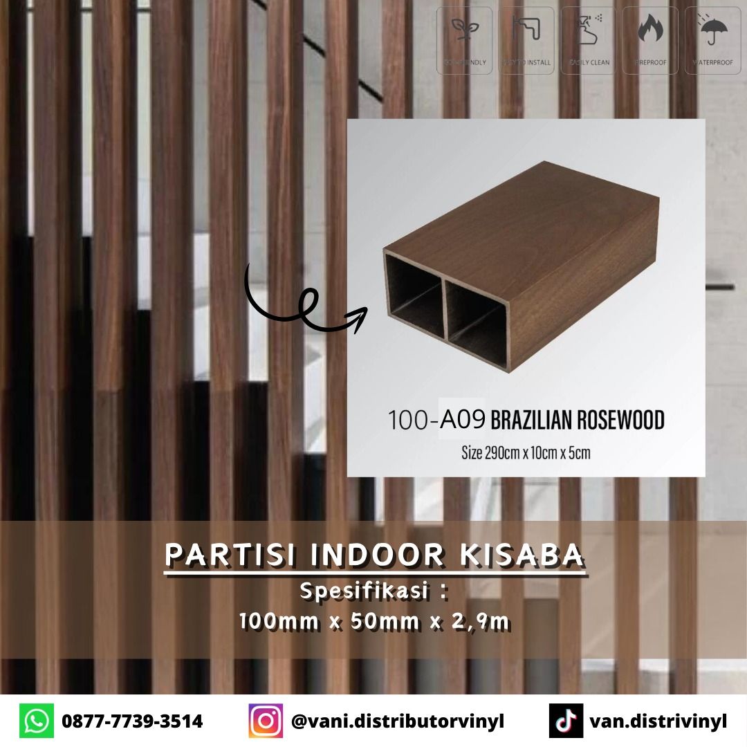 Partisi Penyekat Ruangan PVC Partisi Indoor KISABA Panjang 2,9m ...