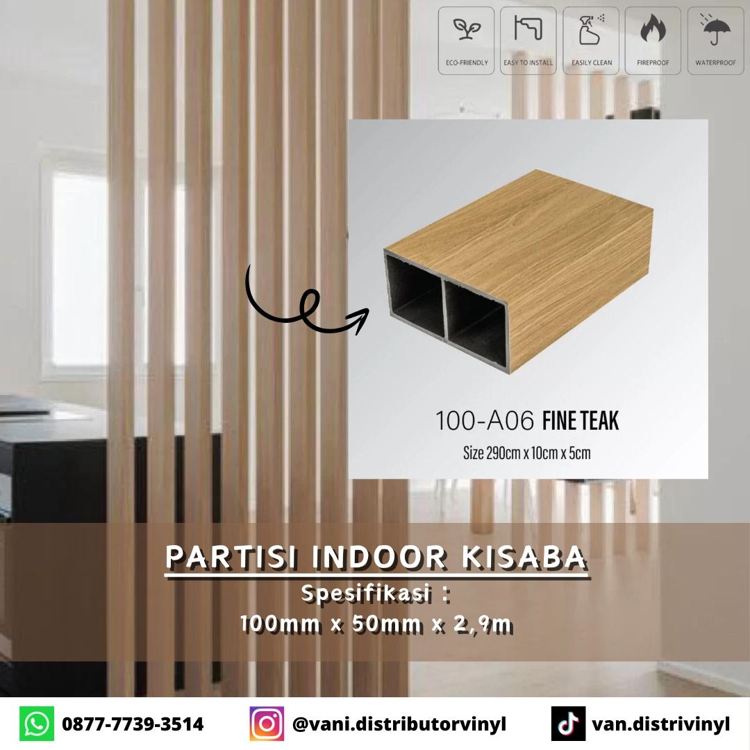Partisi Penyekat Ruangan PVC Partisi Indoor KISABA Panjang 2,9m ...