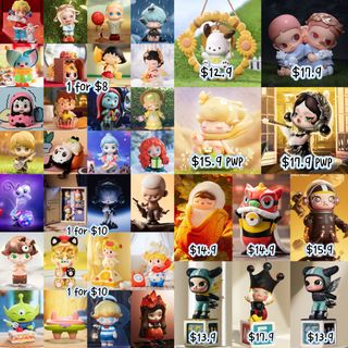POPMART HIRONO GHOST FUBOBO SWEET BEAN SKULLPANDA DIMOO LABUBU & MISC ...