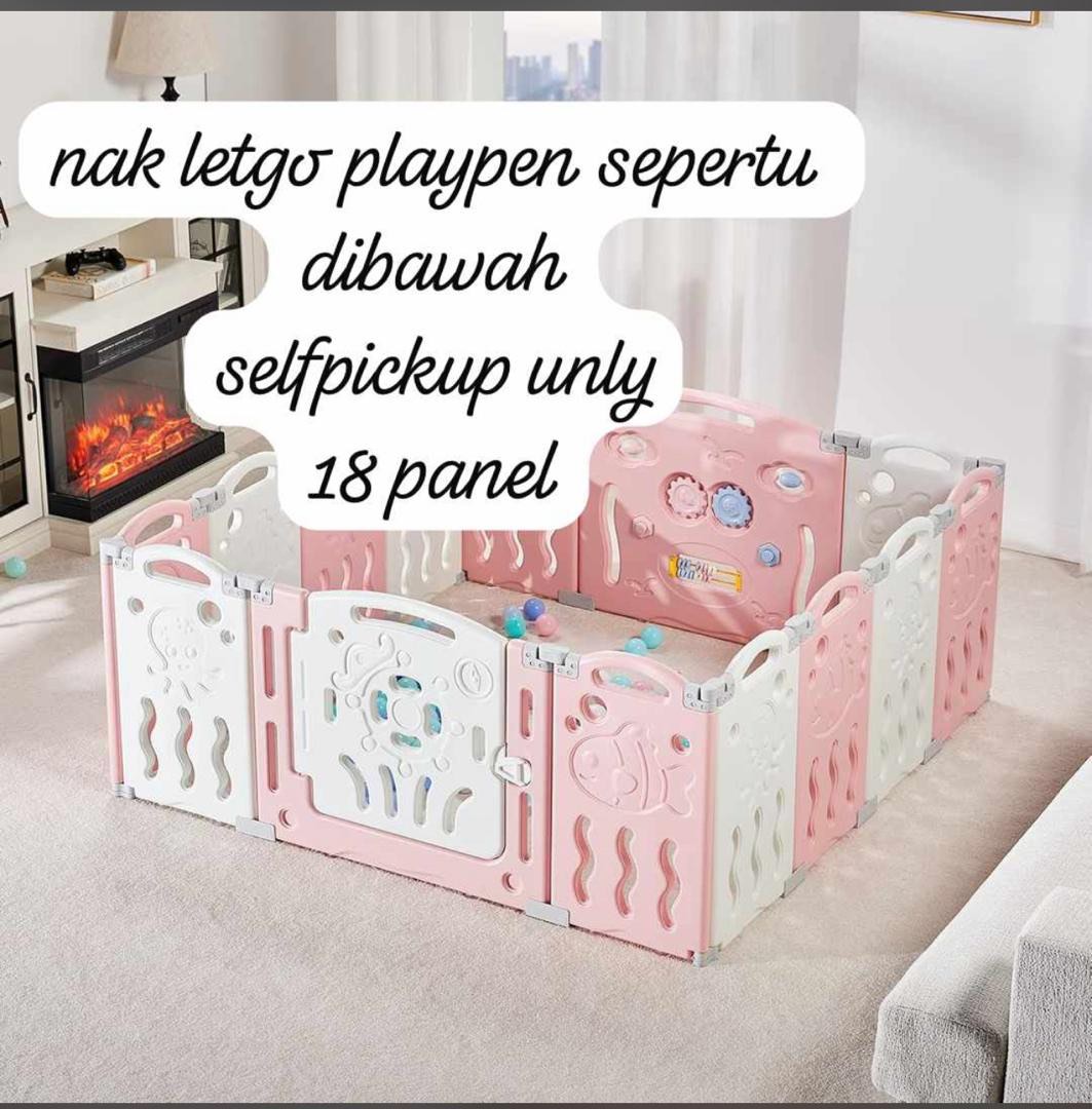 Portable Baby Fence Play Area Baby Gate Playpen Safety Activity Center ...