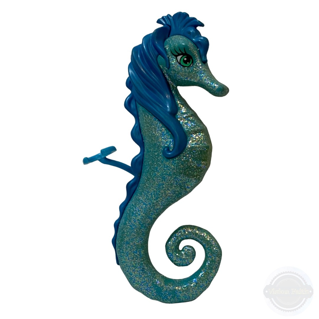 PRELOVED - 2012 6.5" BARBIE BLUE SEAHORSE FIGURE FROM 'BARBIE IN A ...