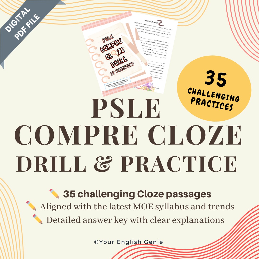 PSLE Comprehension Cloze Drill and Practice Book (Primary 5 and Primary ...