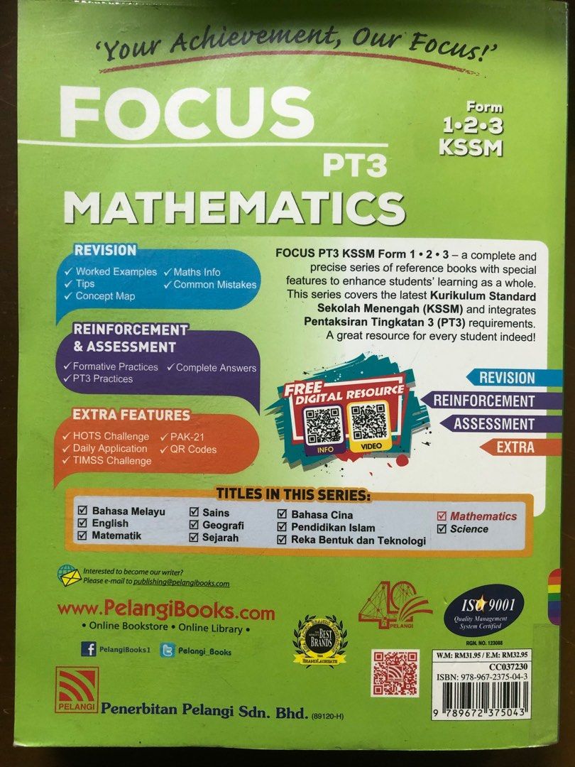 PT3 Mathematics DLP (Form 1, 2 & 3), Hobbies & Toys, Books & Magazines ...