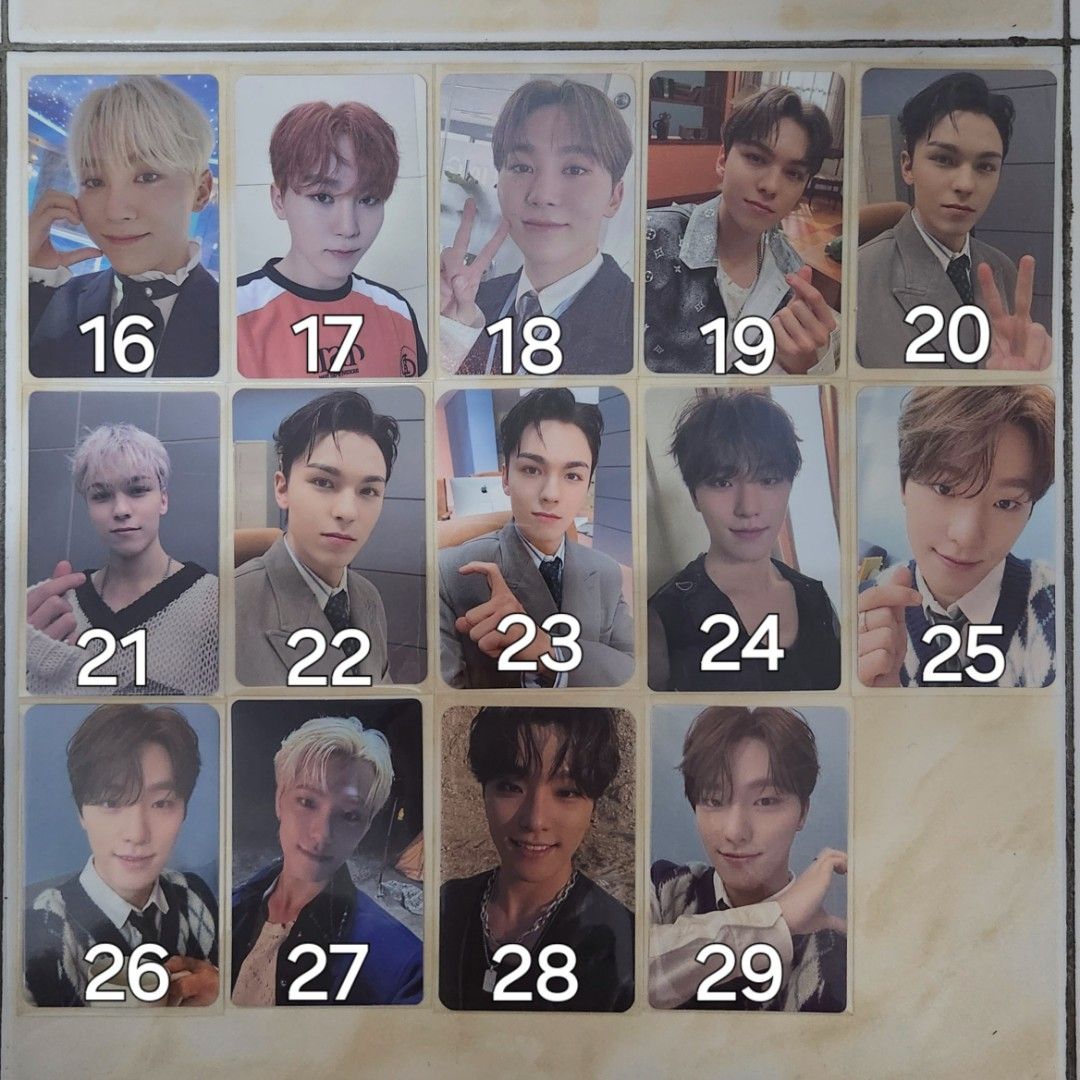 SEVENTEEN PHOTOCARDS OFFICIAL, Hobbies & Toys, Collectibles ...