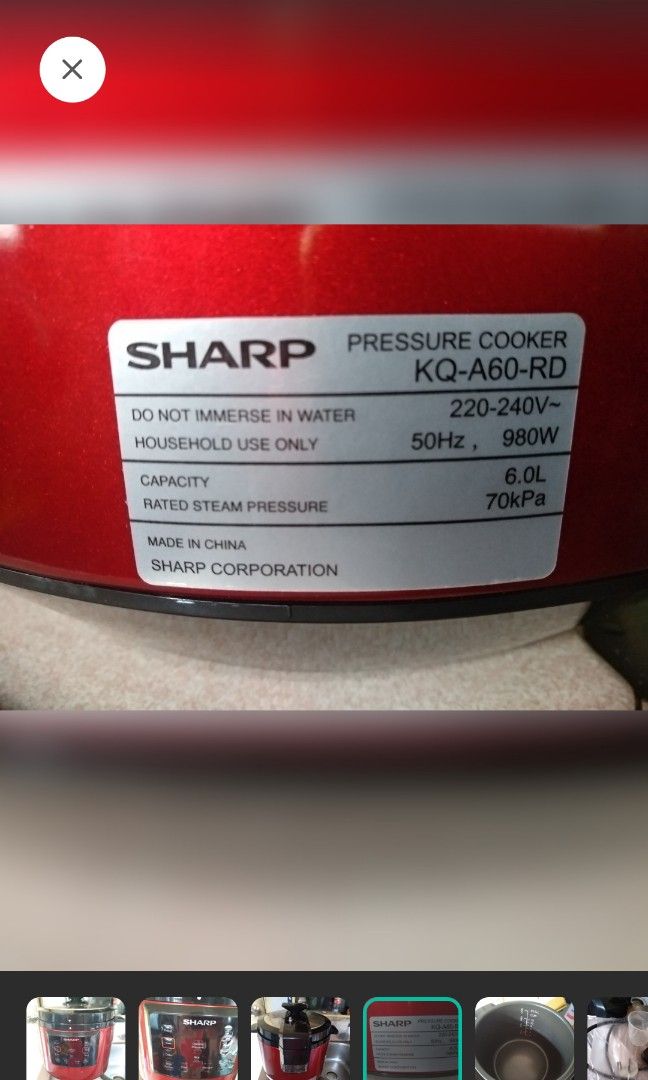 sharp pressure coomer, TV & Home Appliances, Kitchen Appliances ...