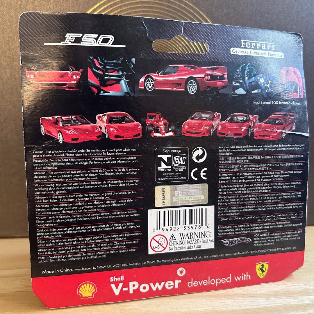 Shell V power Ferrari F50, Hobbies & Toys, Collectibles & Memorabilia ...