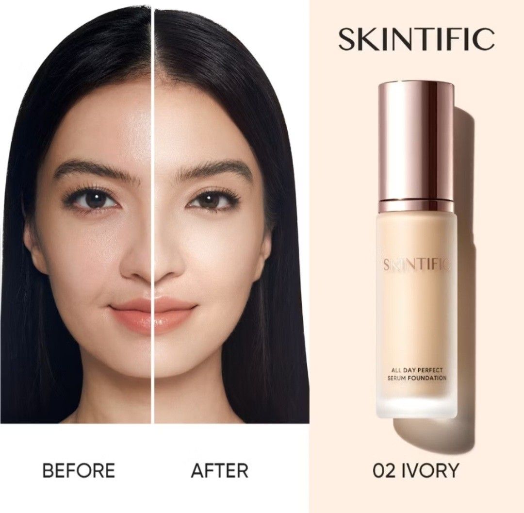 Skintific foundation ivory 02, Beauty & Personal Care, Face, Makeup on ...