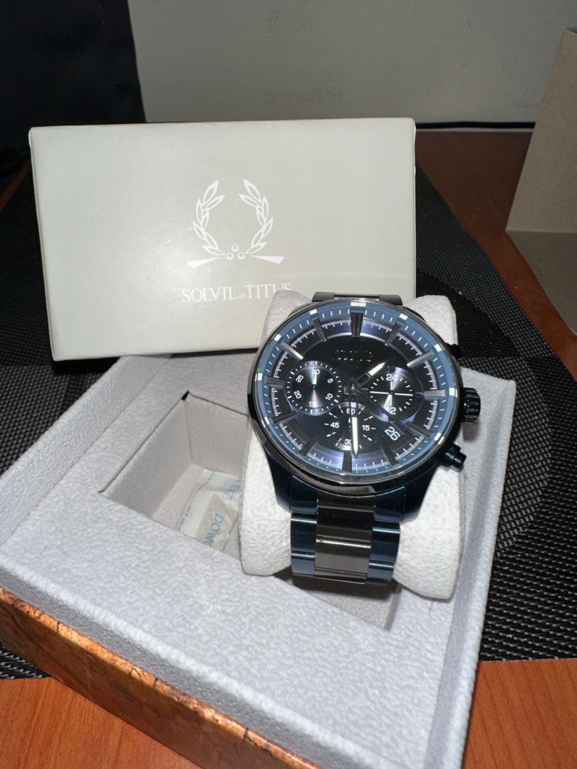 Solvil El Titus SABER CHRONOGRAPH QUARTZ STAINLESS STEEL WATCH [W06 ...