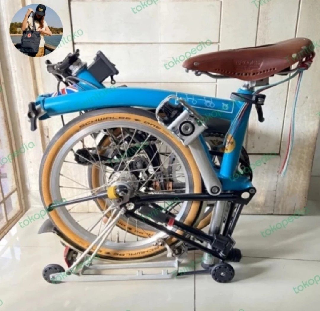 Standar Samping Sepeda Bromptonn 16" Kickstand Minoura Original - Black ...