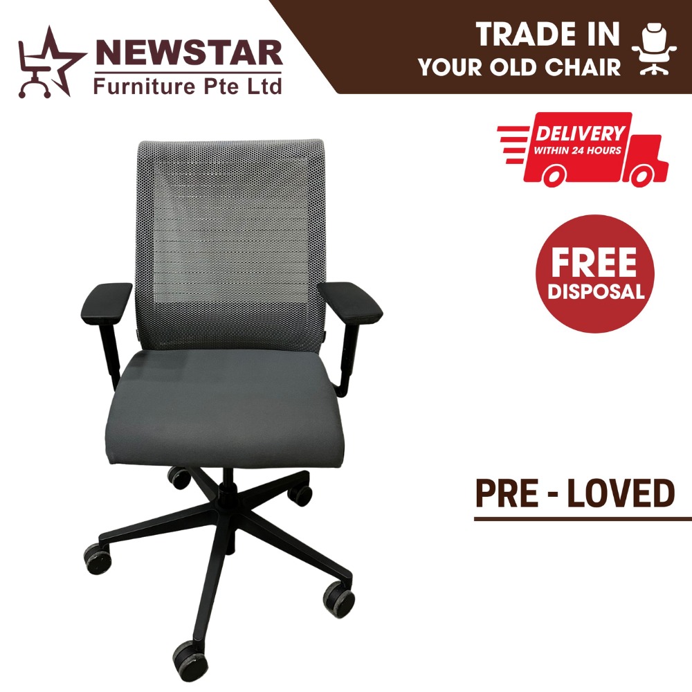 Steelcase Think Chair, High Stool chair with 3D Knit Back Version 1 ...