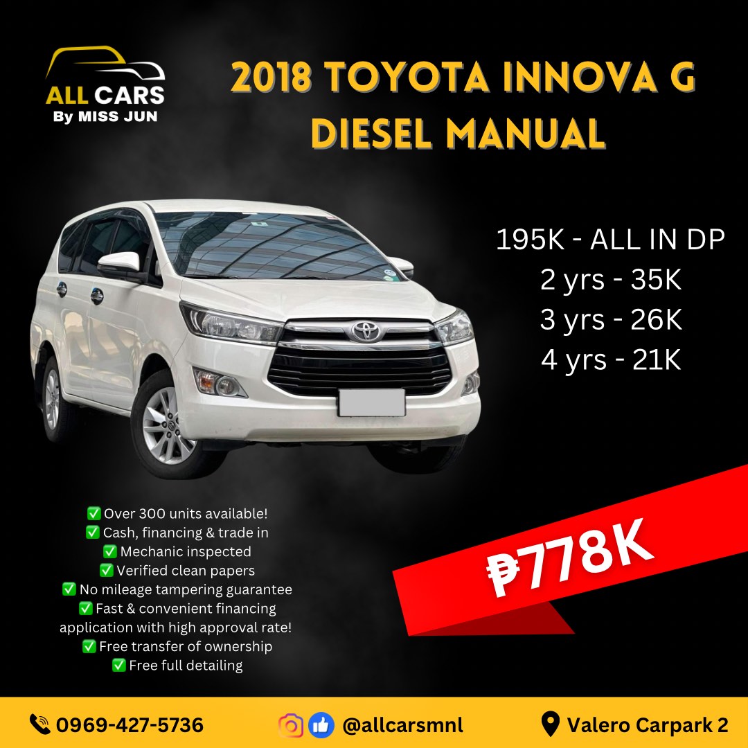 Toyota Innova G Manual, Cars for Sale, Used Cars on Carousell