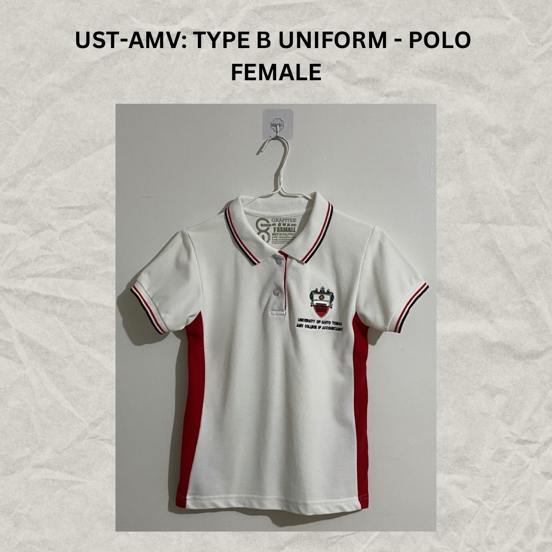 UST-AMV: TYPE B UNIFORM - POLO, Women's Fashion, Tops, Others Tops on ...