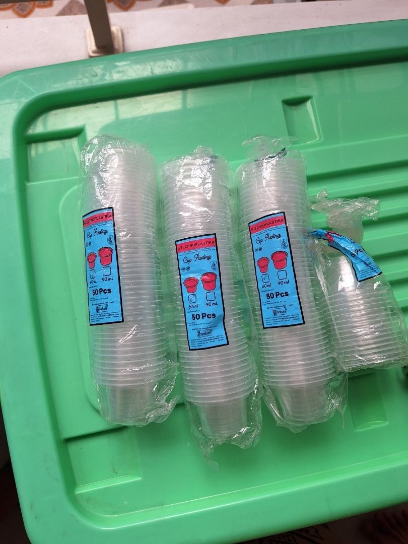 Wadah plastik tester minuman atau es bahan tebal bening transparan ...