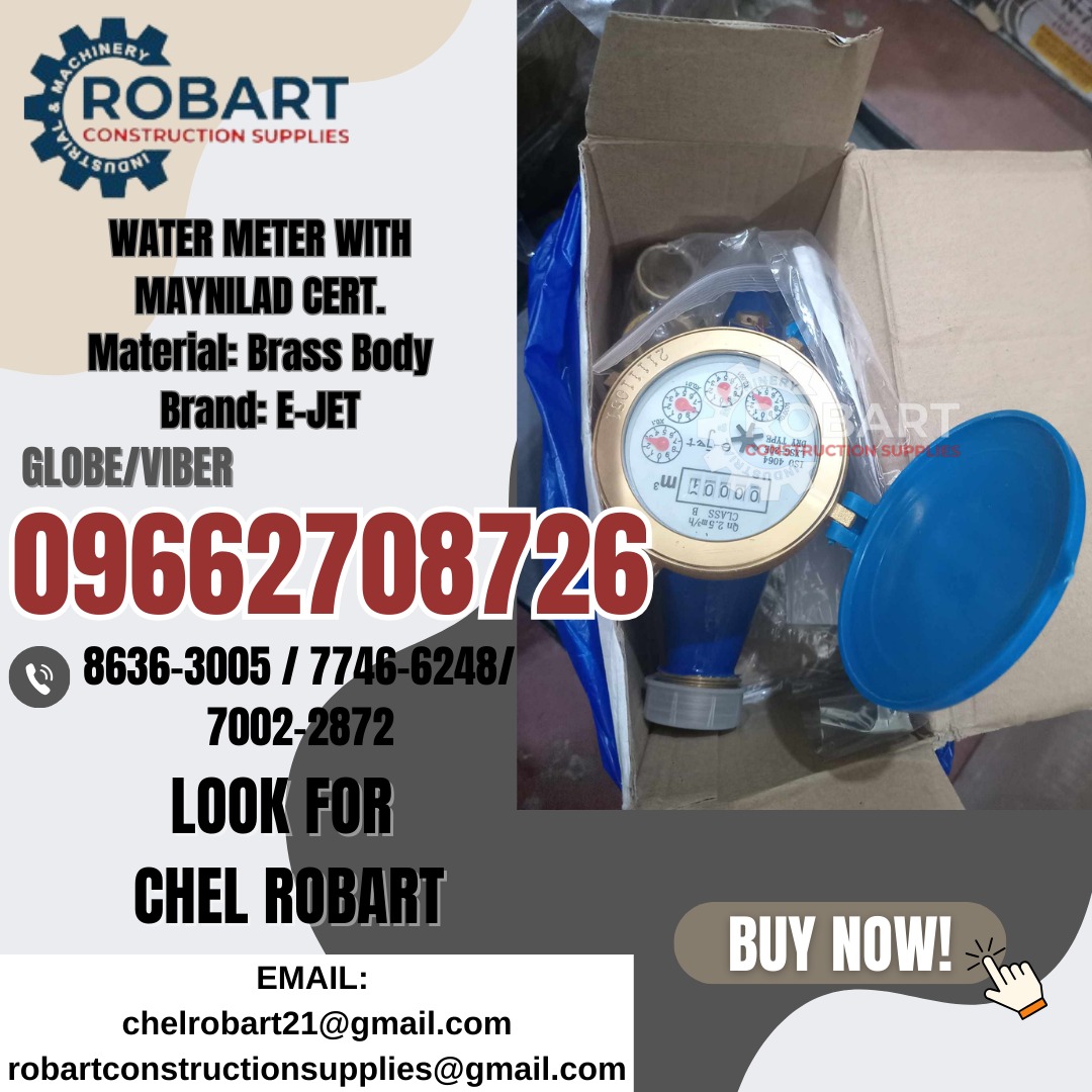WATER METER WITH MAYNILAD CERT, Commercial & Industrial, Construction ...