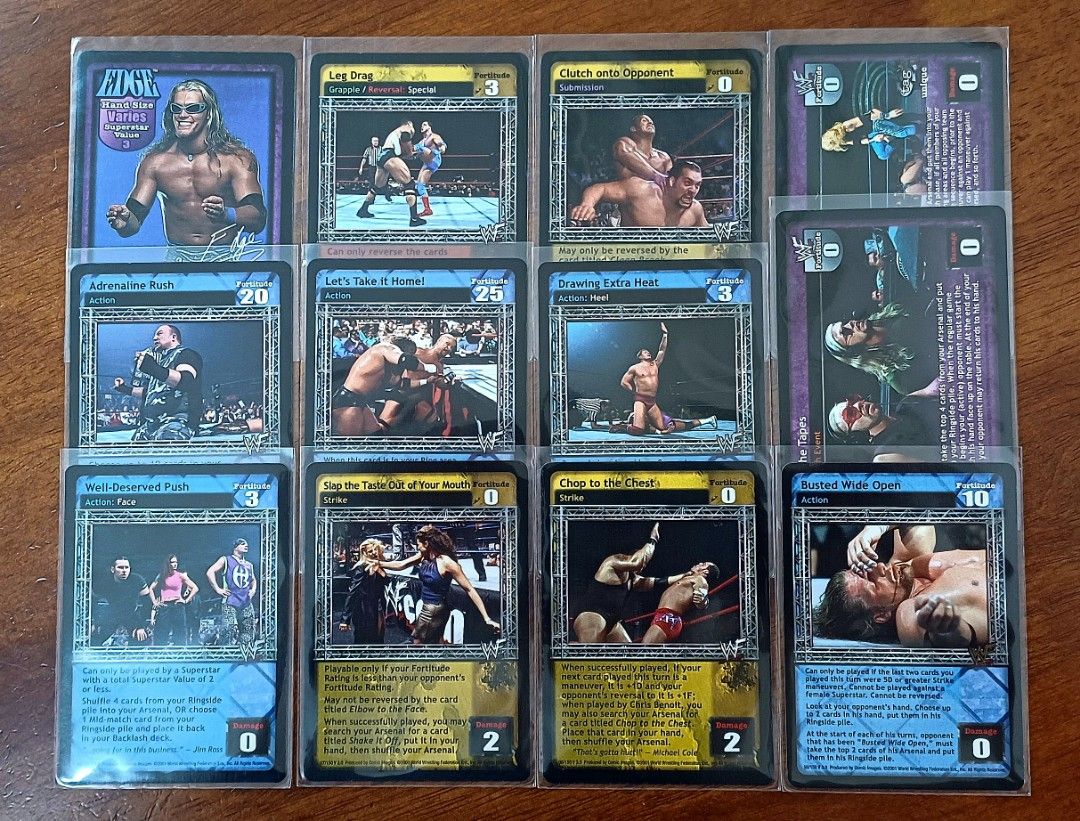 WWE Raw Deal Backlash 12 Cards Set. The Rock, Stone Cold Steve Austin, Triple H, The Dudley Boys ...