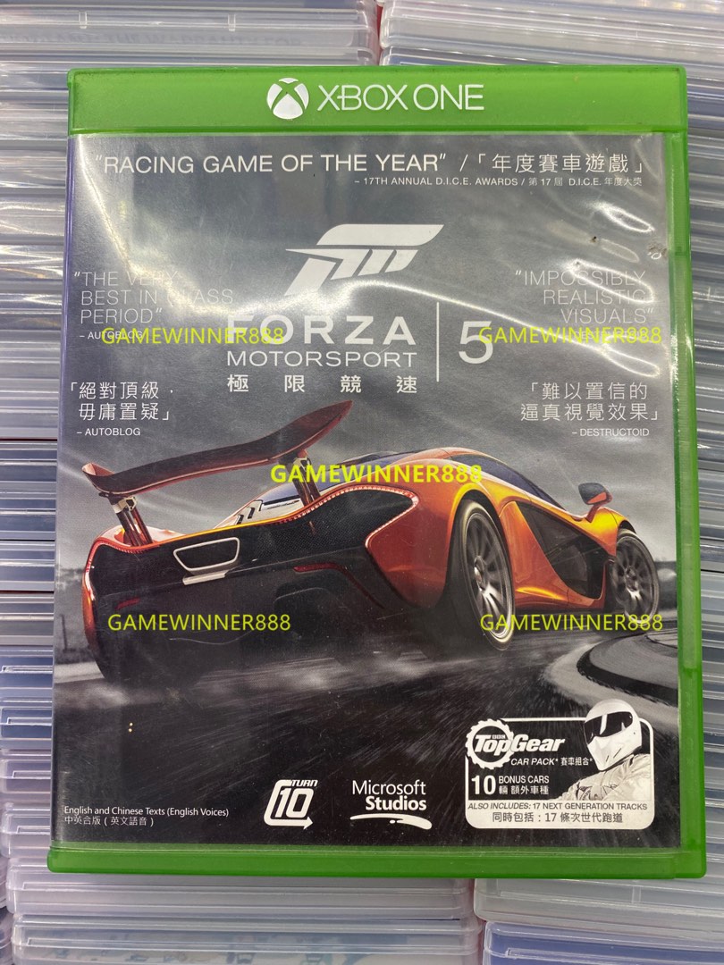 《今日快閃價》（中古二手）XBOX SERIES XSX XSS ONE遊戲 極限競速5 / Forza Motorsport 5 港版中英文版, 興趣及遊戲, 玩具 & 遊戲類 ...