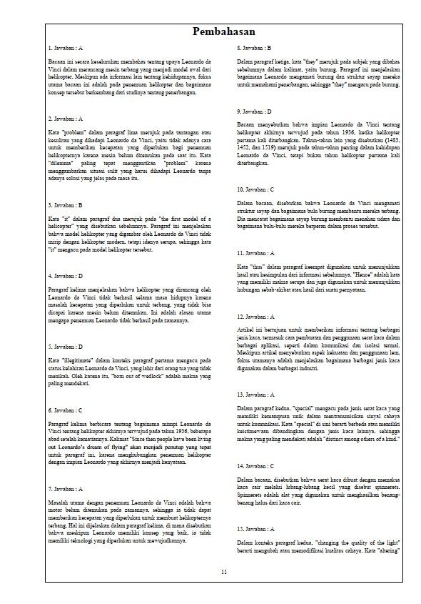 100 Soal Bahasa Inggris Reading Comprehension Bagian 1 by Terra Maxima ...