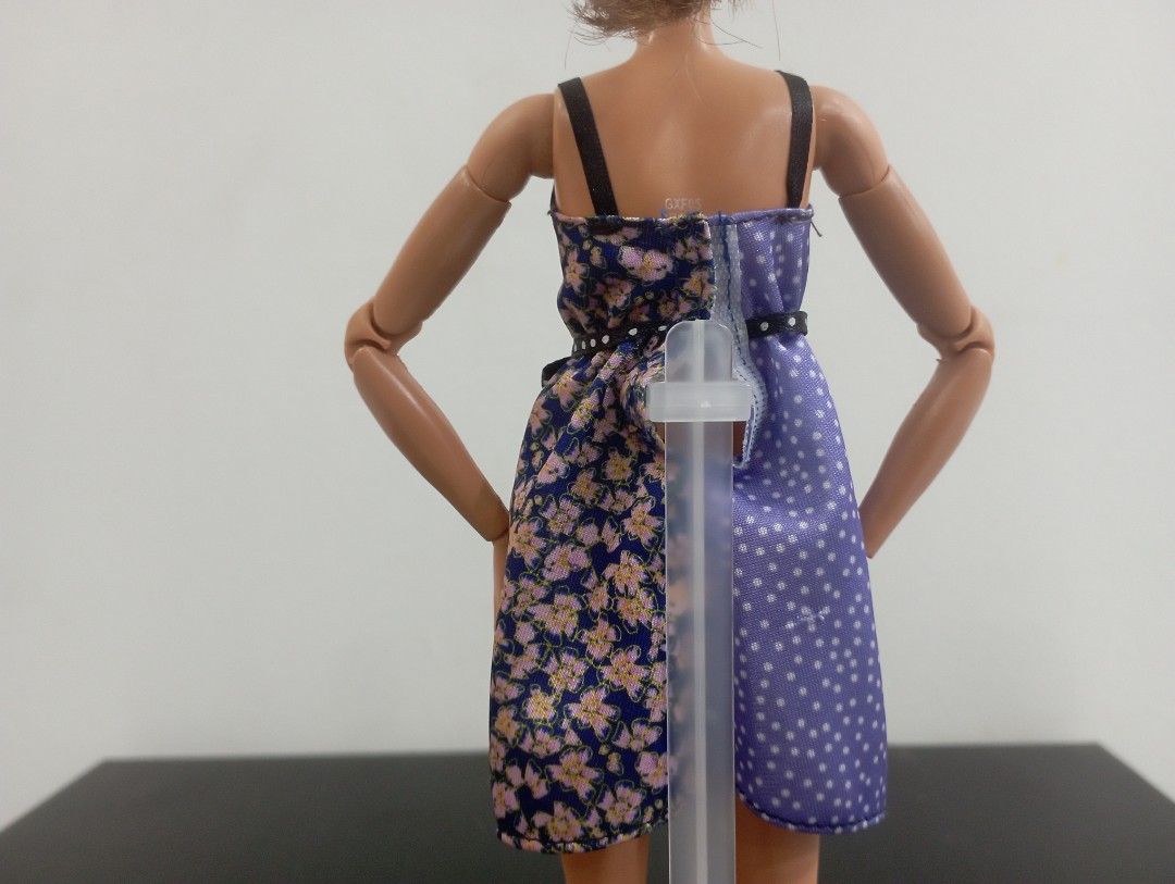 Barbie Half Floral, Half Polka Dot Dress, Hobbies & Toys, Toys & Games ...