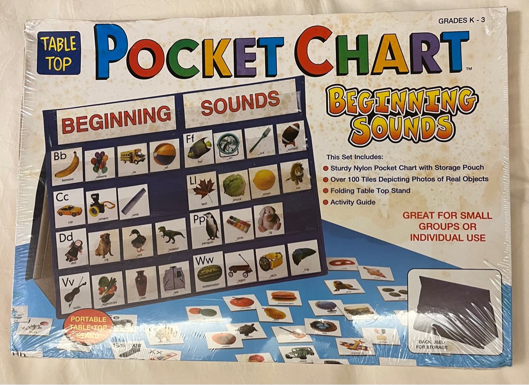 Beginning Sounds Table Top Pocket Chart, Hobbies & Toys, Stationery ...
