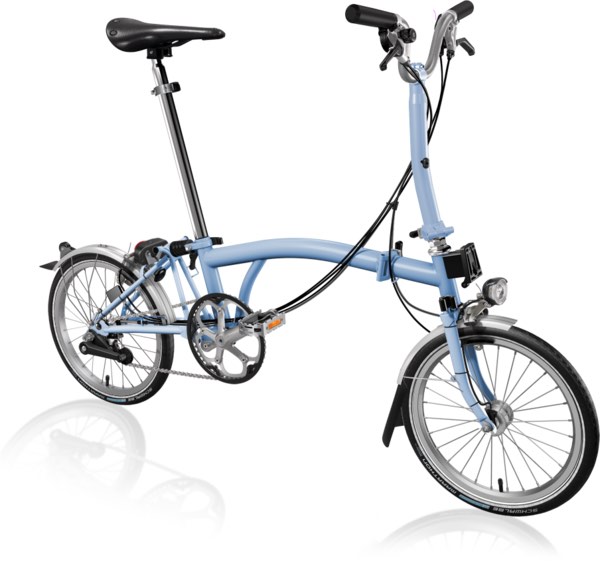 Brompton M6L Dynamo Lights Cloud Blue, Sports Equipment, Bicycles ...