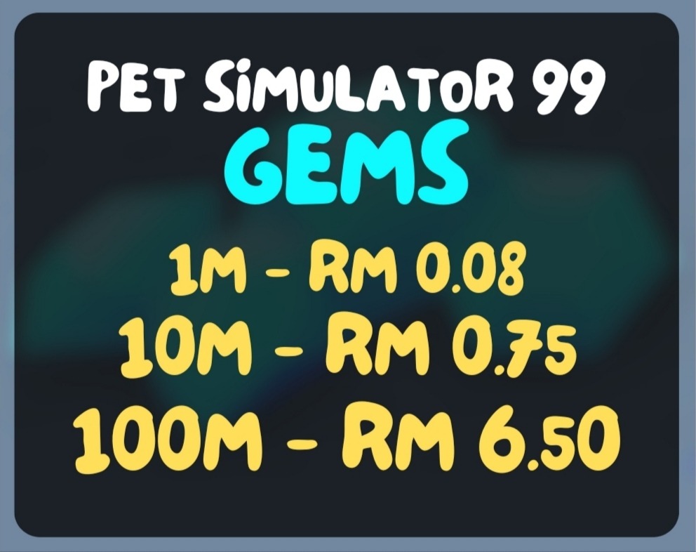 CHEAP GEMS!! PS 99 / PET SIM 99 / PS99 / PET SIMULATOR 99 / PET SIM99 ...
