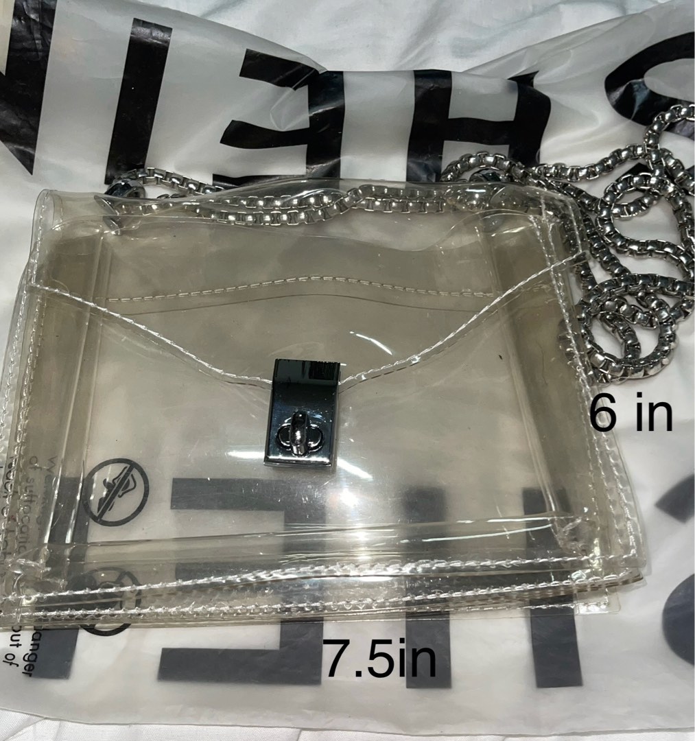Clear Transparent See through Beige Yellow Purse Crossbody Concert ...