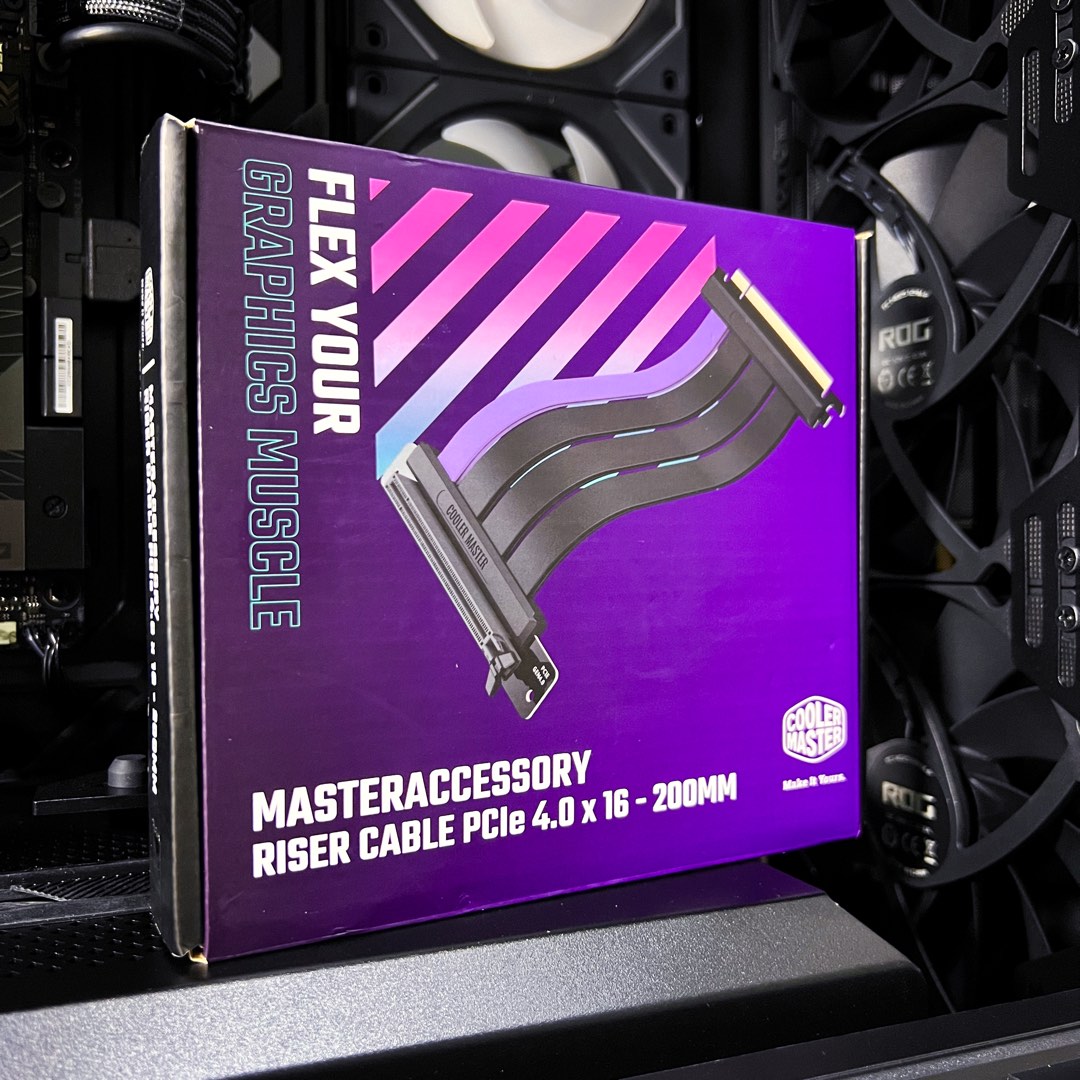 Cooler Master Riser Cable Pcie 4.0 200MM, Computers & Tech, Parts ...