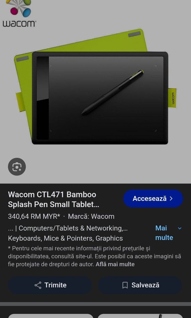 Drawing/graphic design Wacom CTL471 tablet with pen, Computers & Tech ...