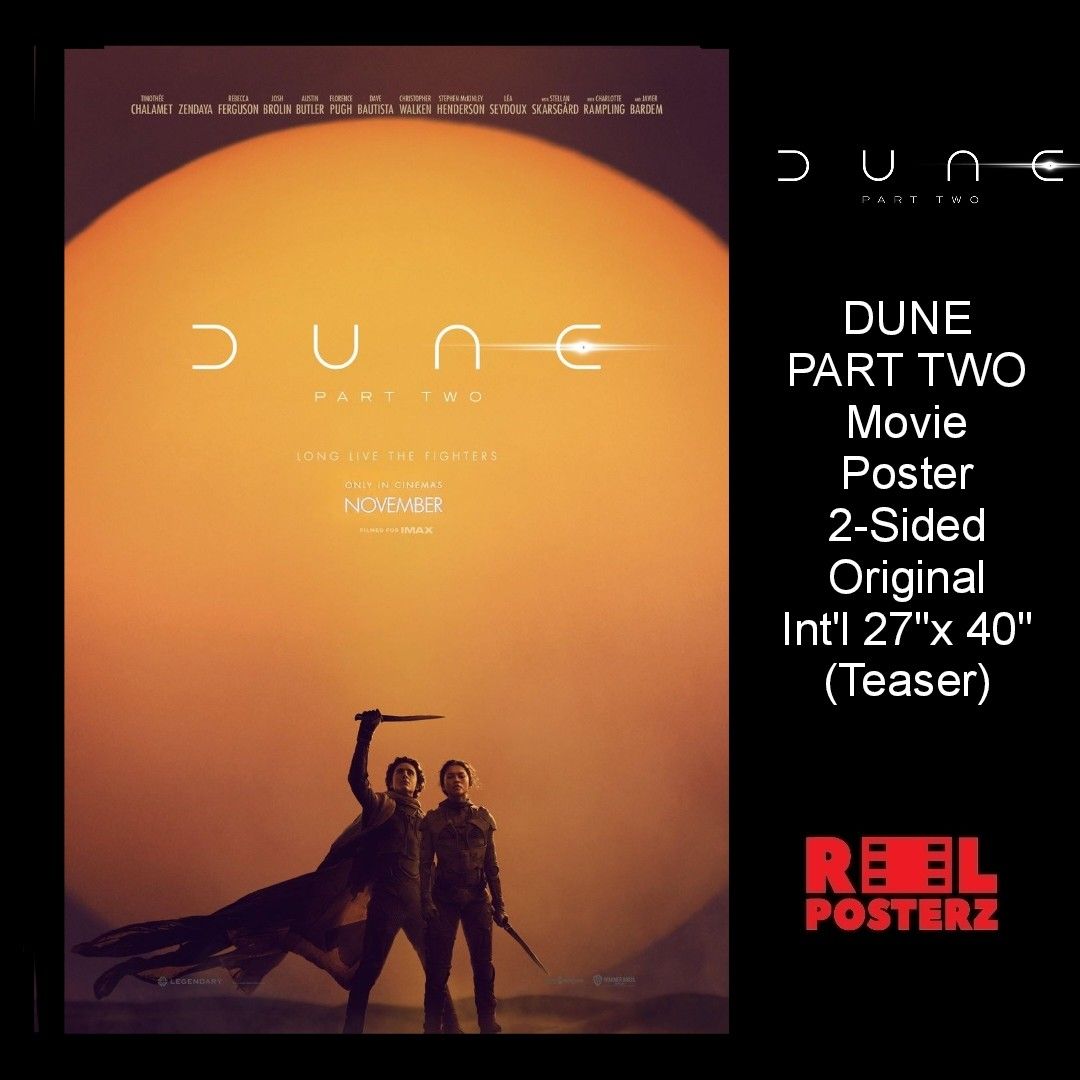 DUNE PART TWO (2024) Movie Poster 2-Sided Original International 27"x ...