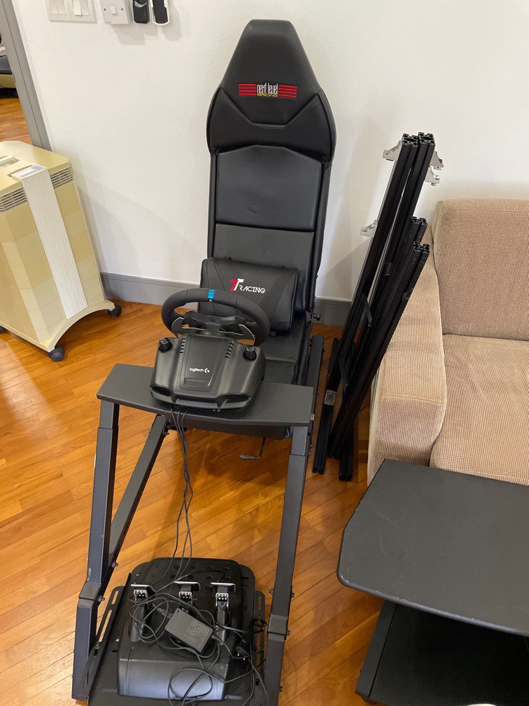 Logitech G29 + pedals Sim racing rig, Seating and adjustable chair and ...