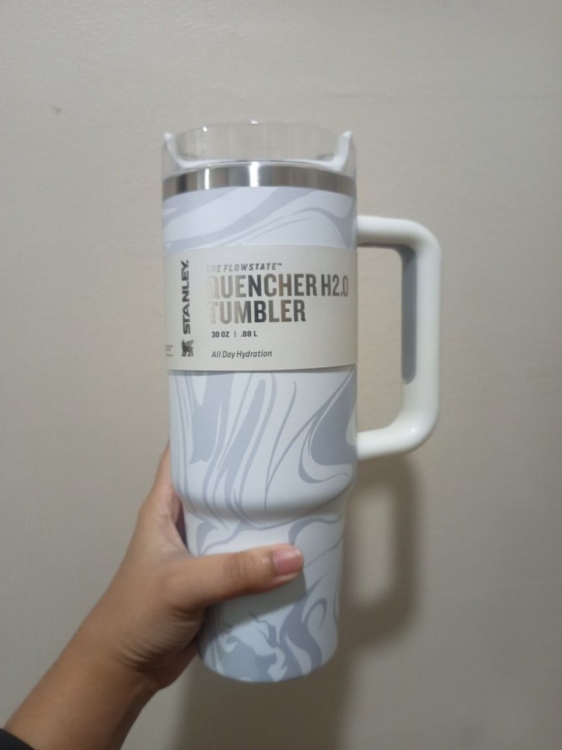 Marble White Stanley Cup, Furniture & Home Living, Kitchenware ...