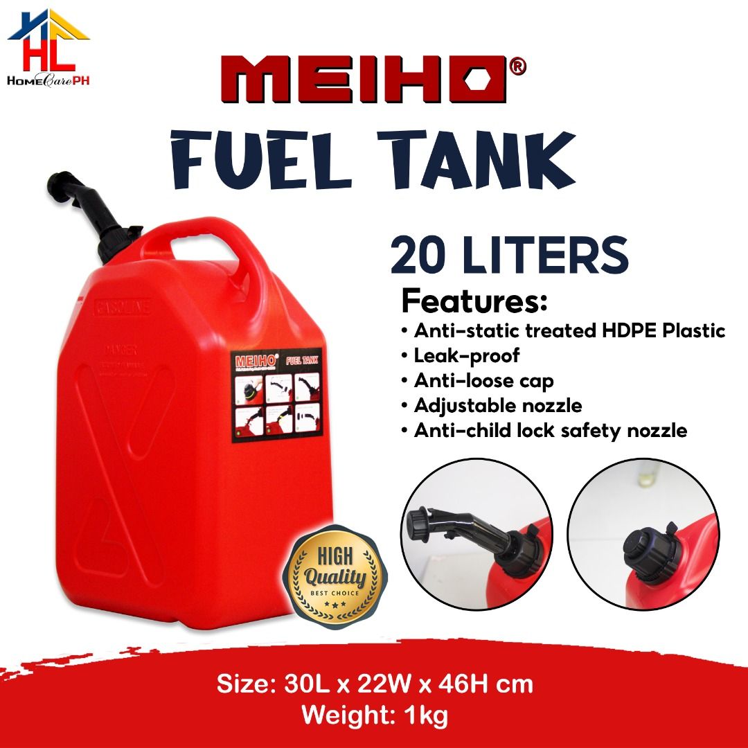 Meiho Fuel Tank 20 Liters with Anti-Child Lock Safety Nozzle ...
